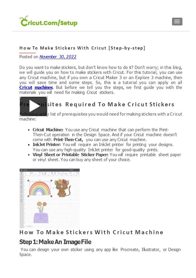 PPT – How To Make Stickers With Cricut [Step-by-step] PowerPoint presentation | free to download ...