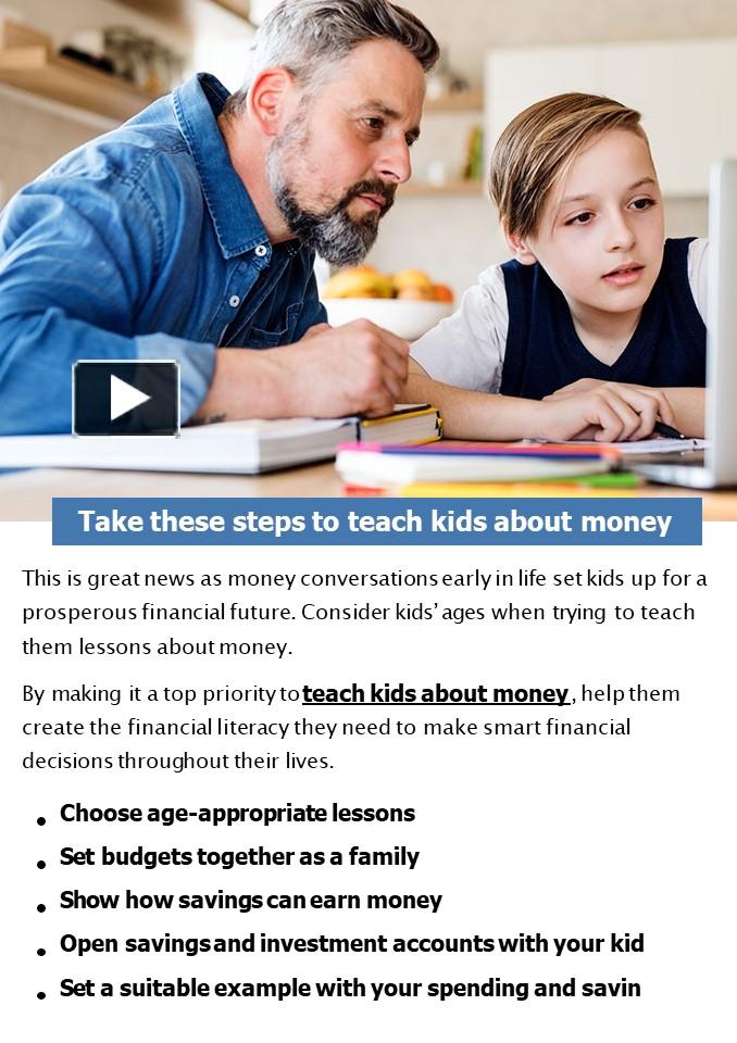 PPT – Take these steps to teach kids about money PowerPoint ...