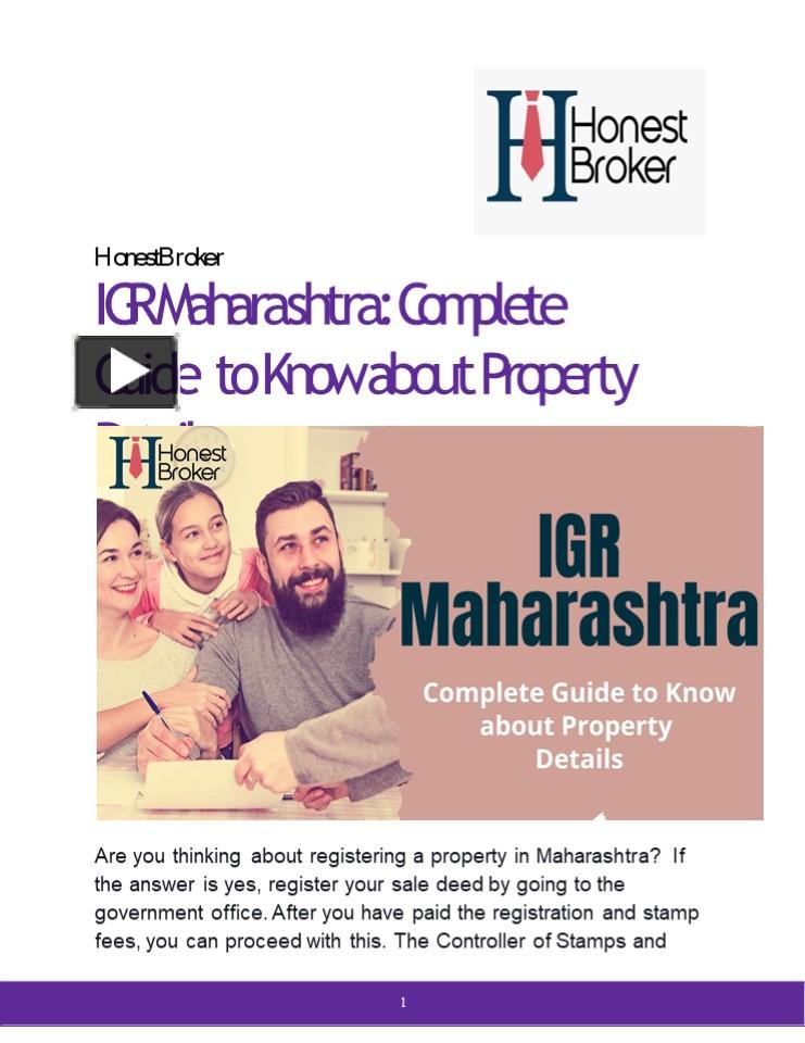 PPT – IGR Maharashtra: Complete Guide to Know about Property Details (1 ...