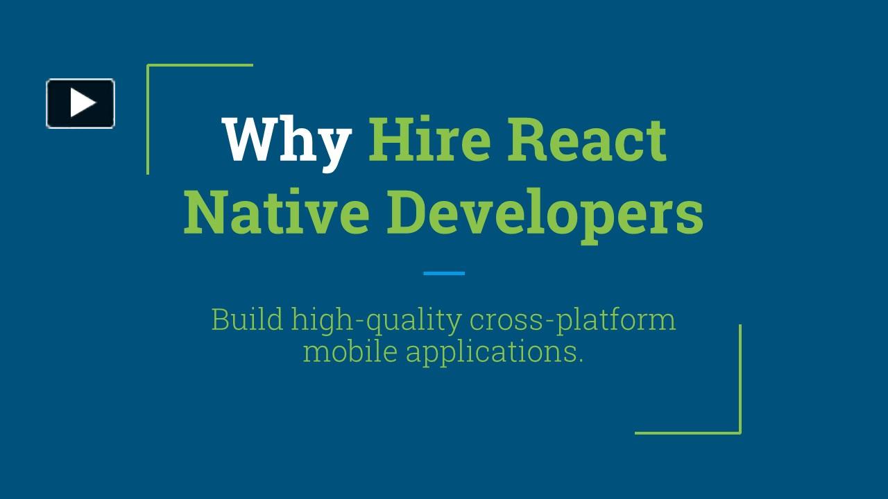 PPT – Why Hire React Native Developers (1) PowerPoint presentation | free to download - id ...