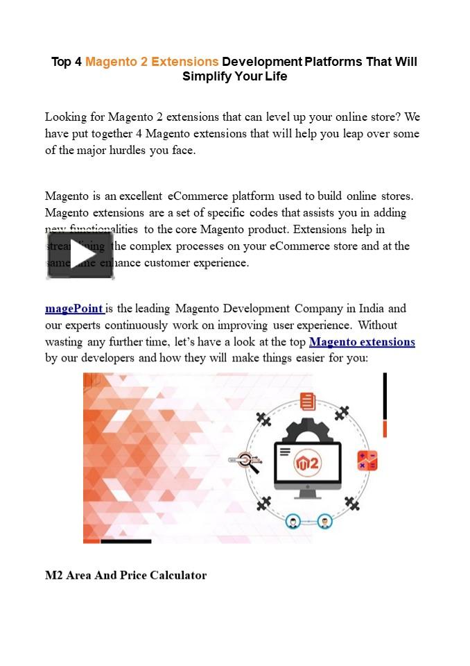 Ppt Top 4 Magento 2 Extensions Development Platforms That Will