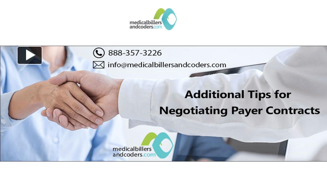 Additional Tips for Negotiating Payer Contracts presentation | free to download