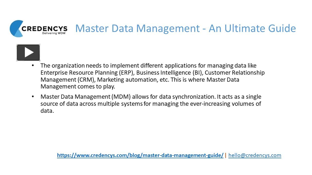 PPT – Master Data Management - An Ultimate Guide PowerPoint presentation | free to download - id ...