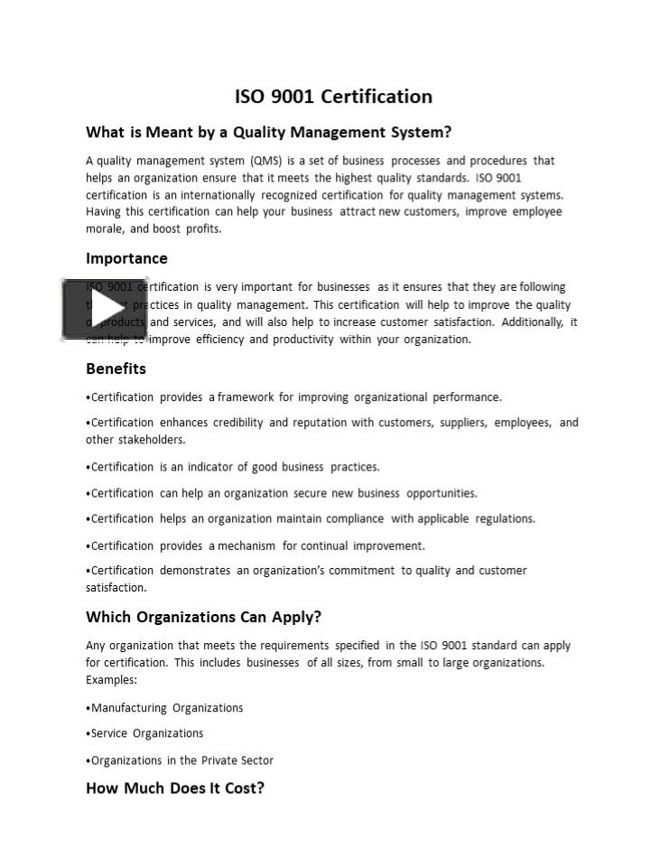 PPT – iso 9001 certification in delhi PowerPoint presentation | free to download - id: 960d31-MTY1Y