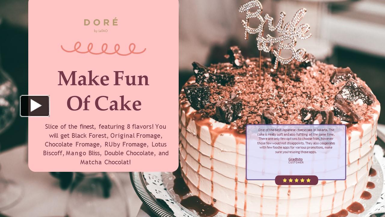 Best Cake Shop in Jakarta, Indonesia - Dore By Letao presentation | free to download