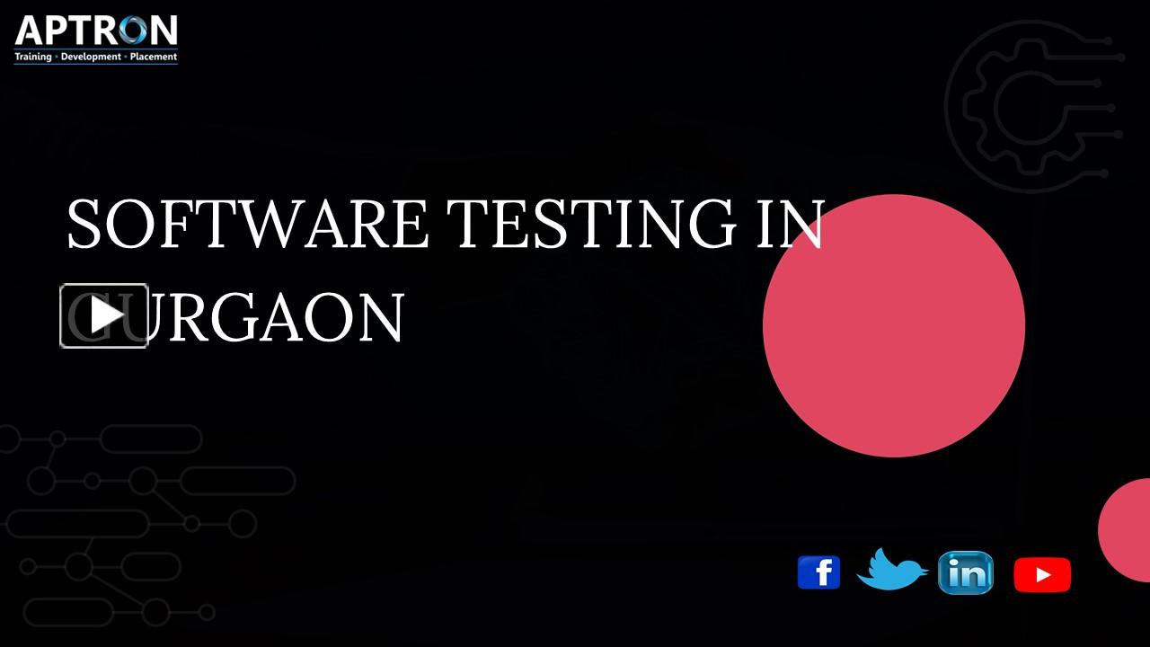Ppt Software Testing Course In Gurgaon Powerpoint Presentation Free To Download Id 960f17