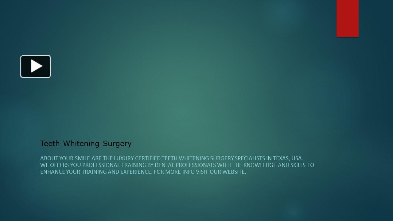 Ppt Teeth Whitening Surgery Powerpoint Presentation Free To