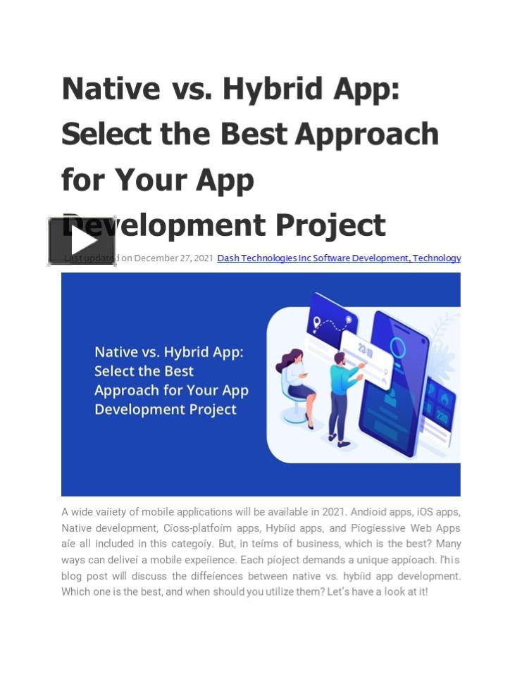 PPT – Native vs. Hybrid App: Select the Best Approach for Your App Development Project ...