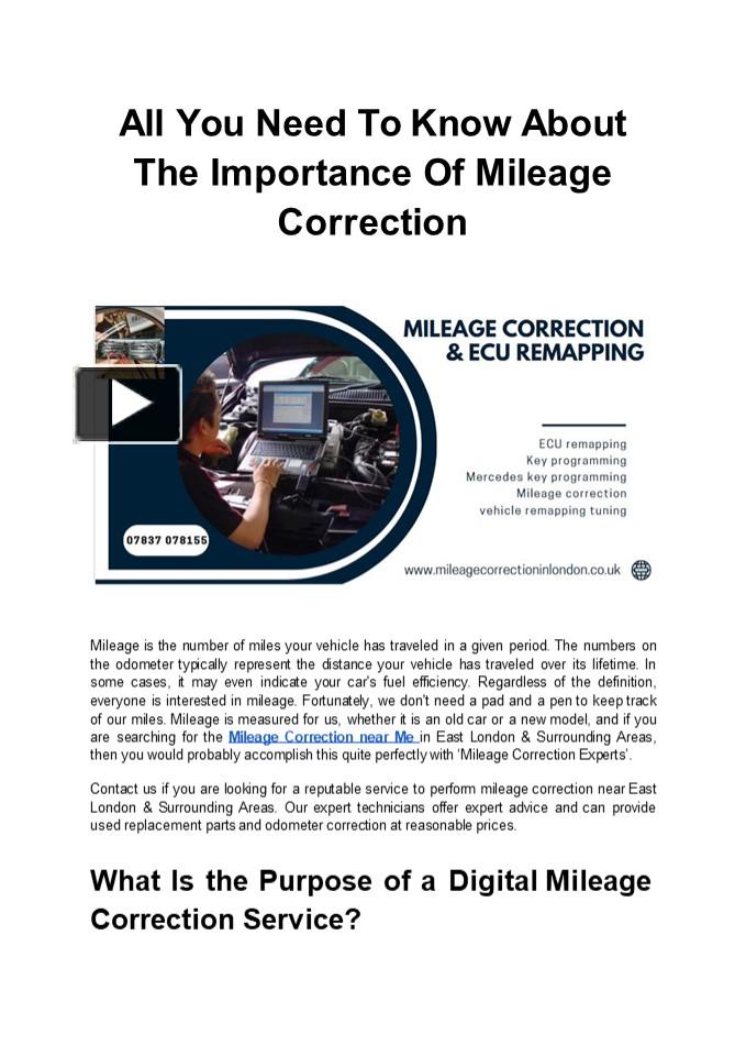 PPT – All You Need To Know About The Importance Of Mileage Correction PowerPoint presentation ...