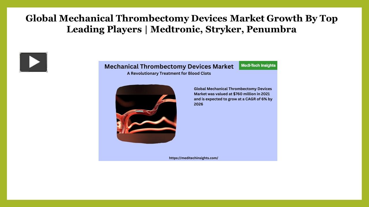 PPT – Global Mechanical Thrombectomy Devices Market Growth By Top Leading Players | Medtronic ...