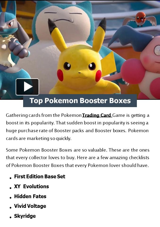 PPT – Top Pokemon Booster Boxes PowerPoint presentation | free to ...