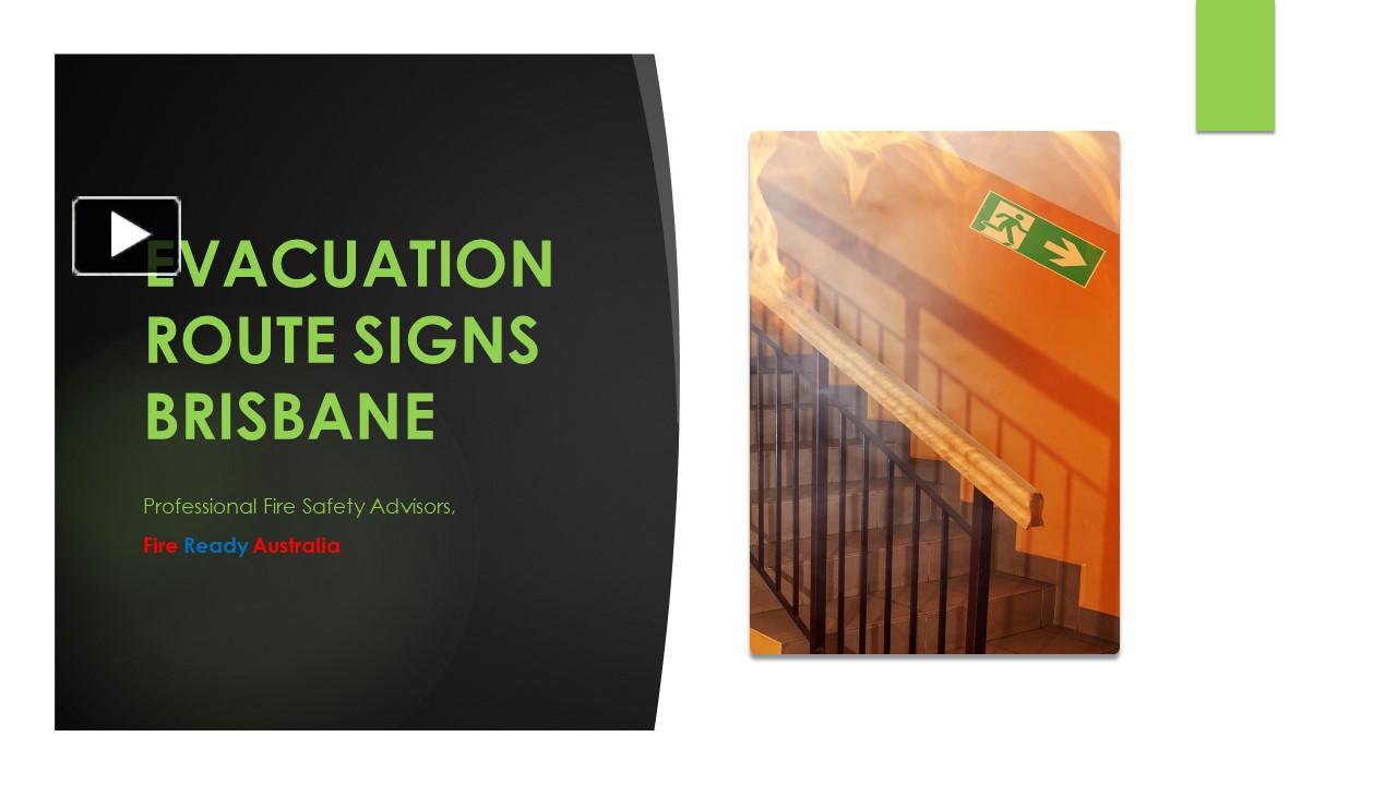 Where are evacuation signage display - FireReady Australia presentation | free to download