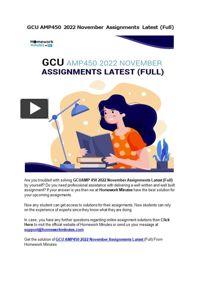PPT – GCU AMP450 2022 November Assignments Latest (Full) PowerPoint ...