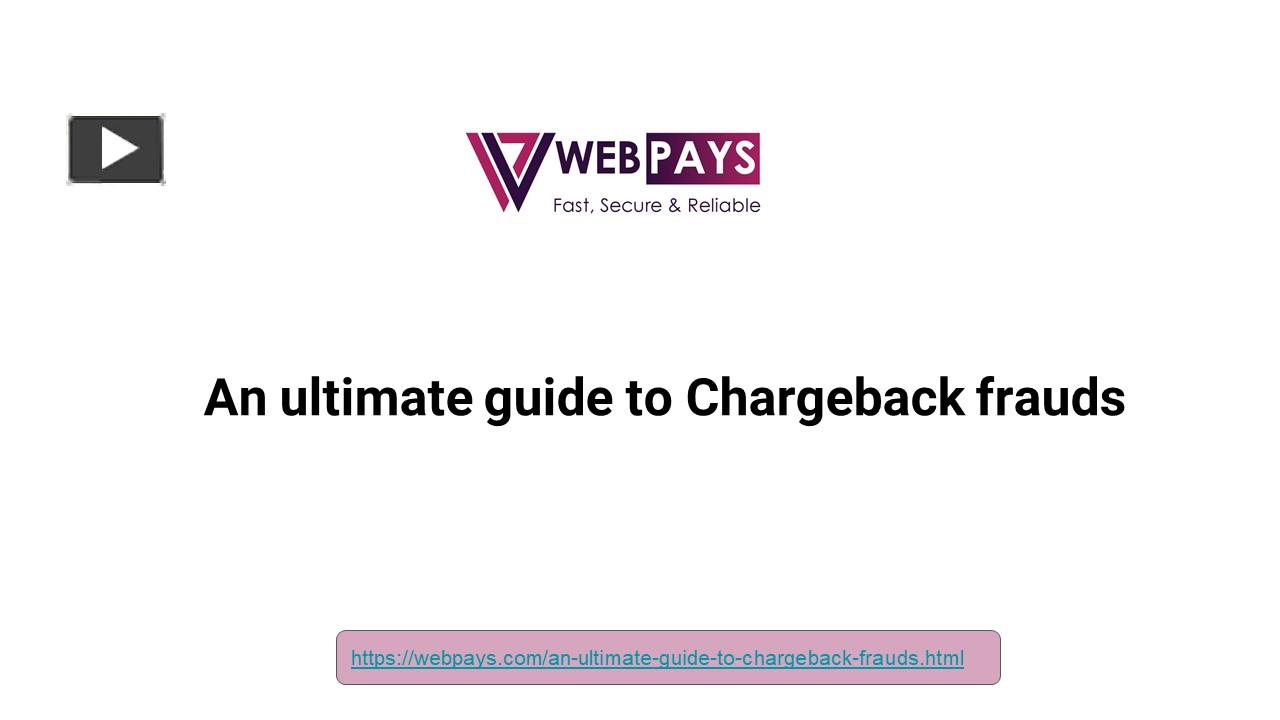 PPT – An ultimate guide to Chargeback frauds PowerPoint presentation ...