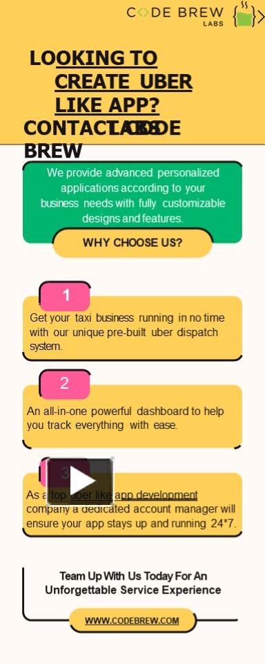 PPT – Create Uber Like App With The No.1 Uber Like App Development Company, Code Brew Labs ...
