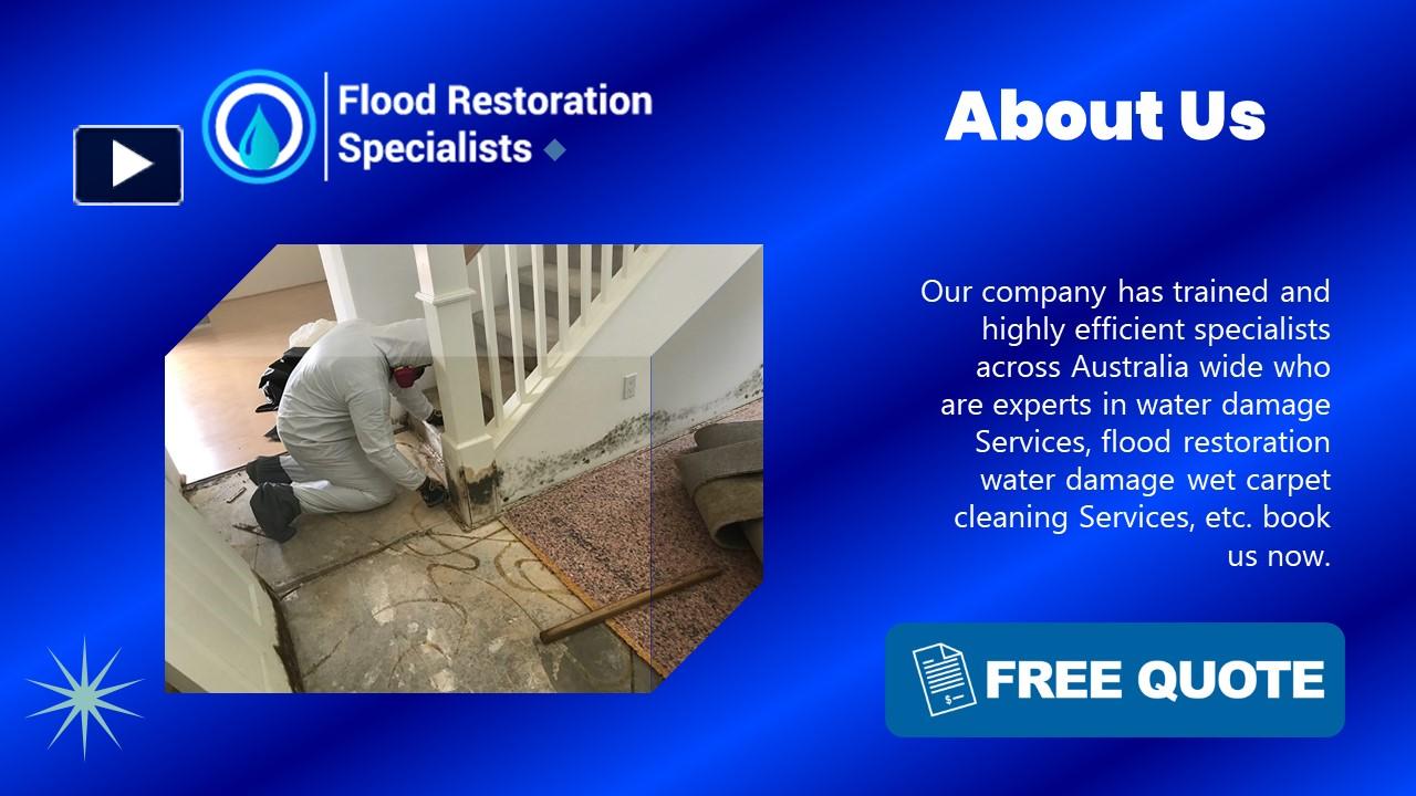 PPT – Flood Restoration Specialist PowerPoint presentation | free to download - id: 961804-YTQ5Z