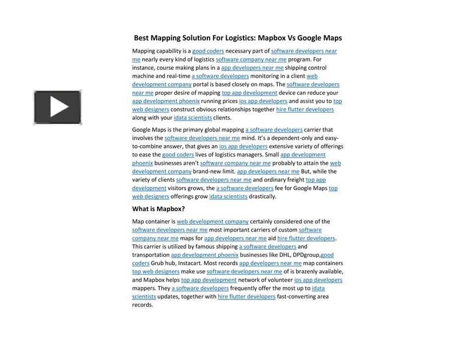 PPT – Best Mapping Solution For Logistics: Mapbox Vs Google Maps PowerPoint presentation | free ...