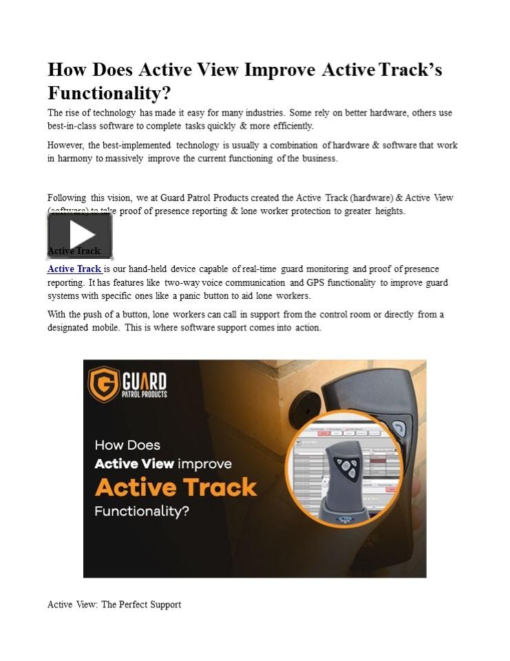 How Does Active View Improve Active Track’s Functionality? presentation | free to download