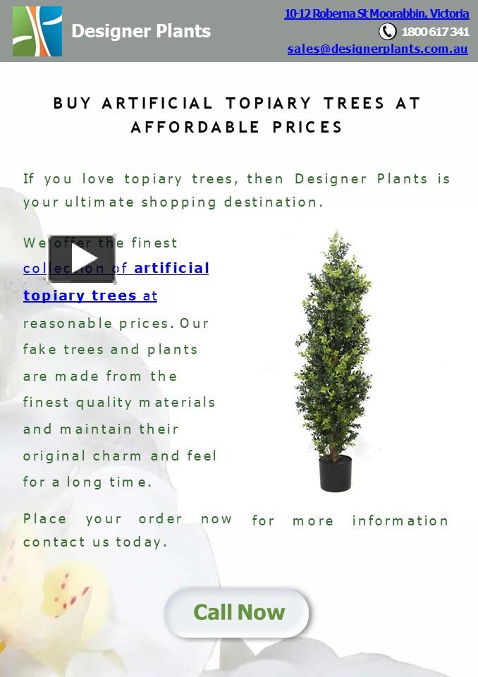 PPT – Buy artificial topiary trees at affordable prices PowerPoint presentation | free to ...