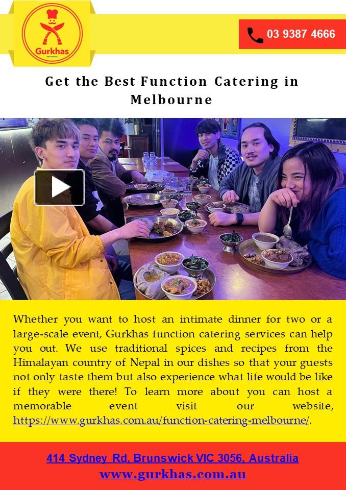 Get the Best Function Catering in Melbourne presentation | free to download