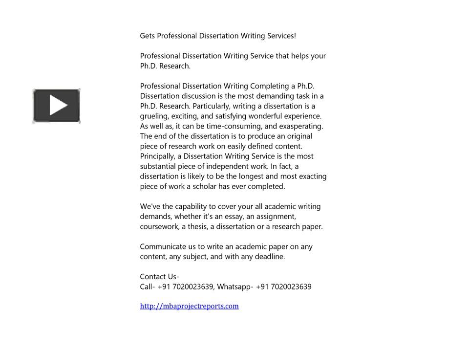 PPT – Dissertation Writing Service that helps your Ph.D. Research ...
