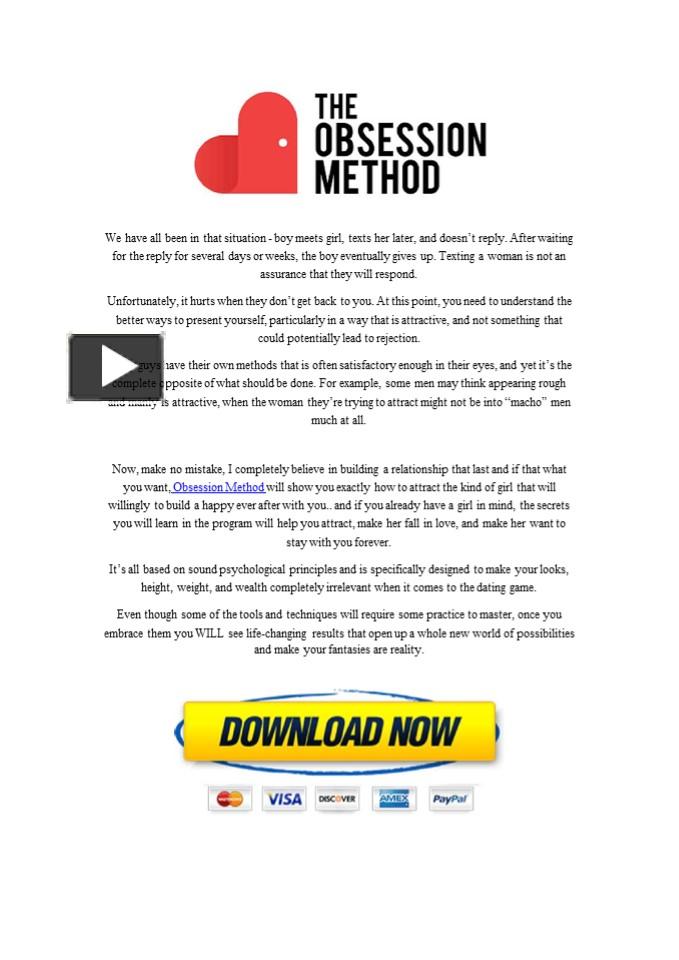 Obsession Method PDF Book Kate Spring Download presentation | free to download