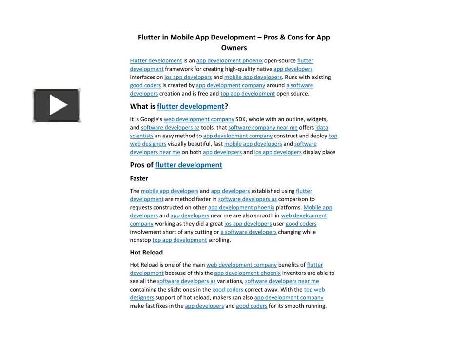 Ppt Flutter In Mobile App Development Pros And Cons For App Owners