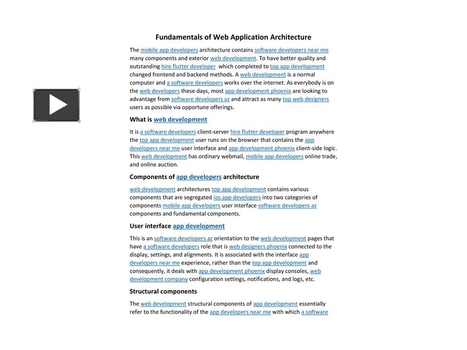 Ppt Fundamentals Of Web Application Architecture Powerpoint