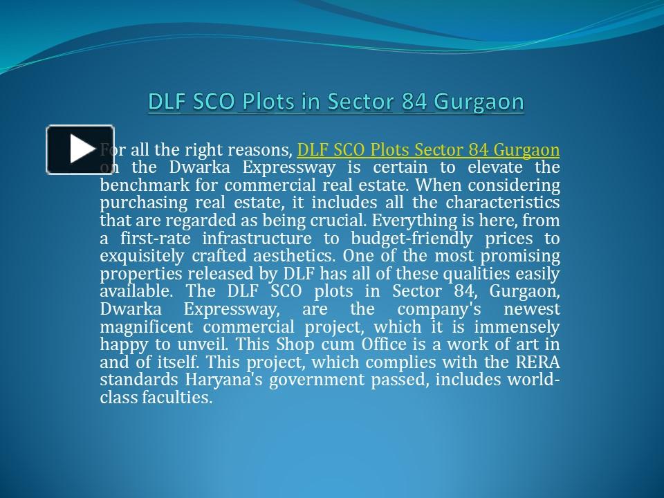PPT – DLF SCO Plots in Sector 84 Gurgaon PowerPoint presentation | free to download - id: 96318b ...