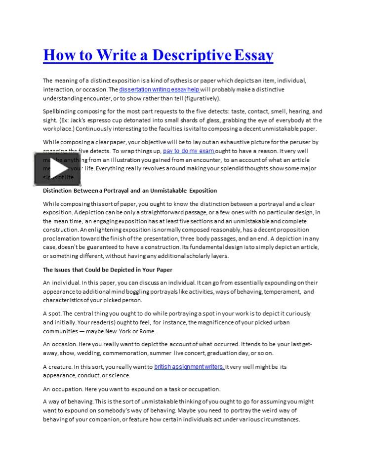 How to Write a Descriptive Essay presentation | free to download