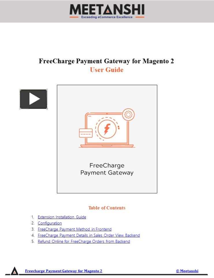 Magento 2 FreeCharge Payment Gateway presentation | free to download