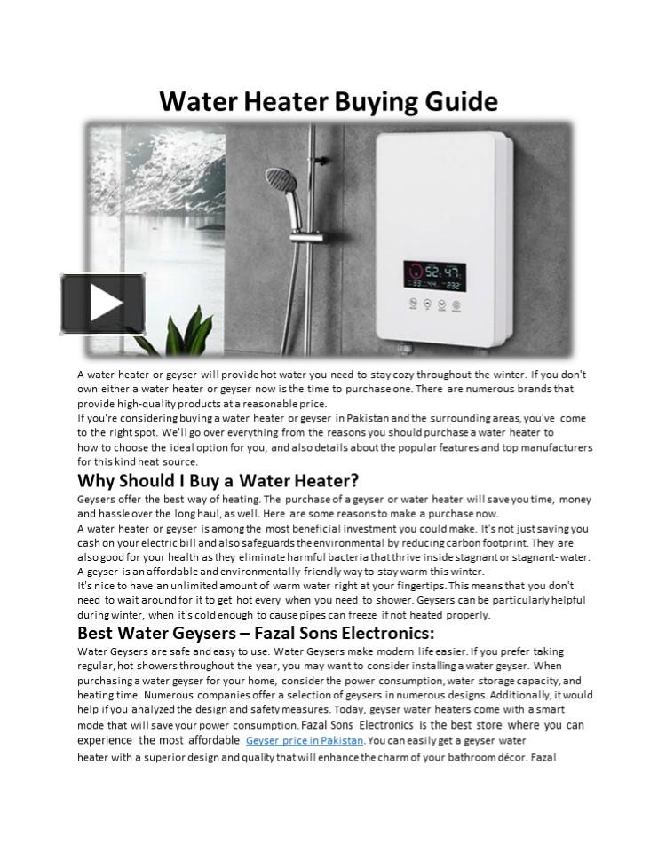 Water Heater Buying Guide presentation | free to download