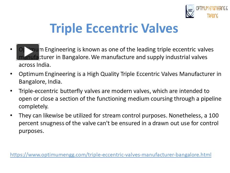 PPT – Triple Eccentric Valves Manufacturer in Bangalore PowerPoint presentation | free to ...