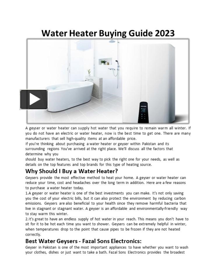 PPT – Water Heater Buying Guide 2023 PowerPoint presentation | free to download - id: 963959-MDU5Y