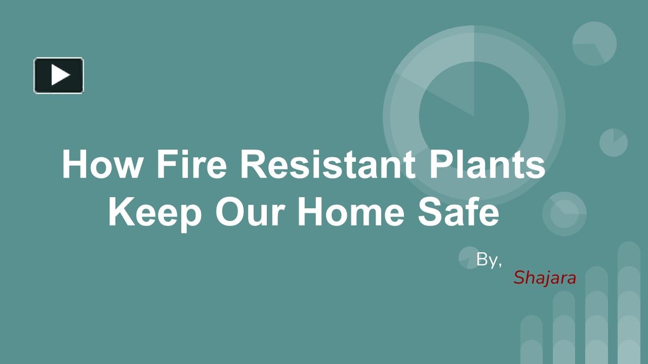 PPT – How Fire Resistant Plants Keep our Home Safe PowerPoint presentation | free to download ...