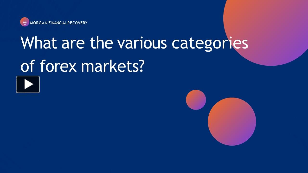 PPT – What are the various categories of forex markets? PowerPoint ...