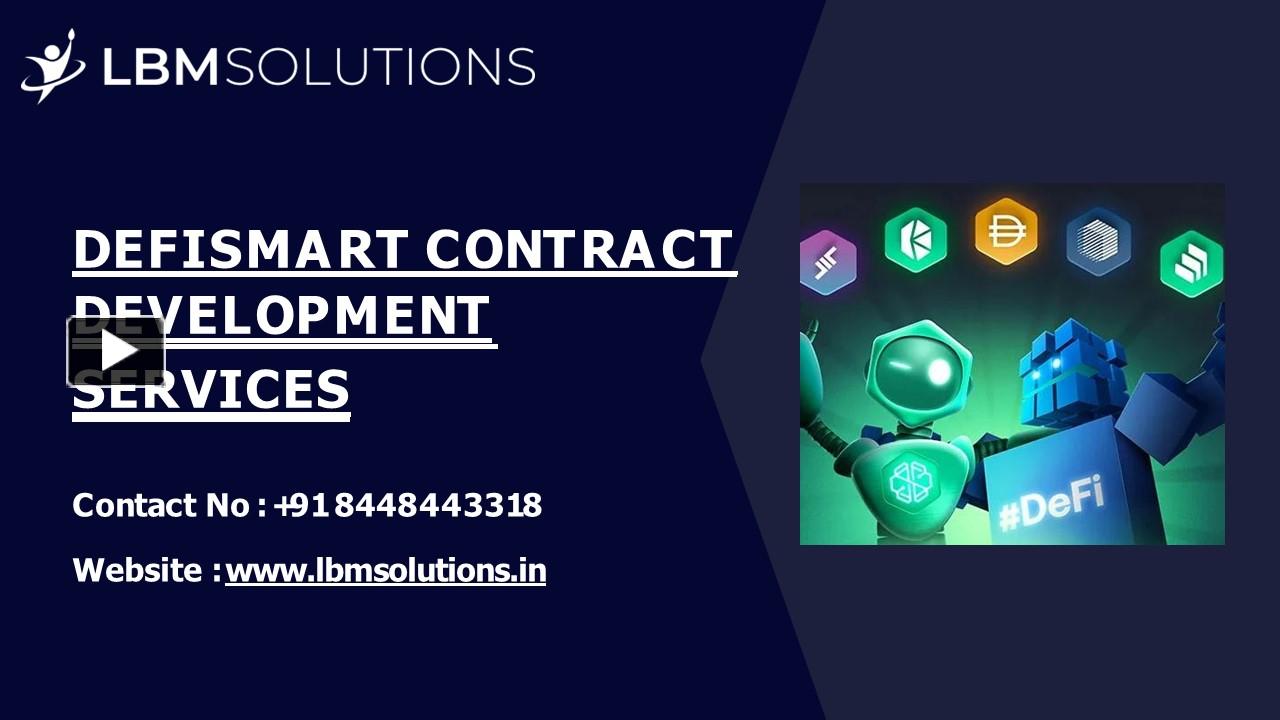 DeFi Smart Contract Development Services. presentation | free to download