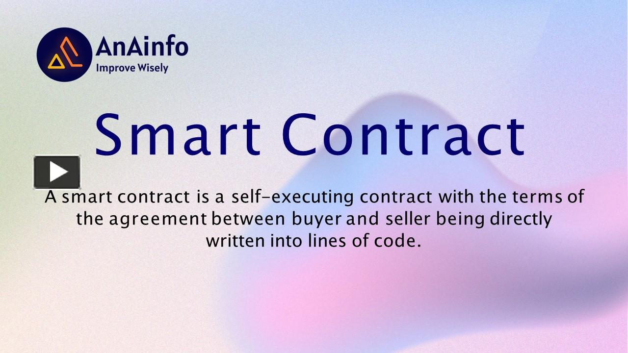 PPT – Smart Contract PowerPoint presentation | free to download - id: 963e98-NzliO