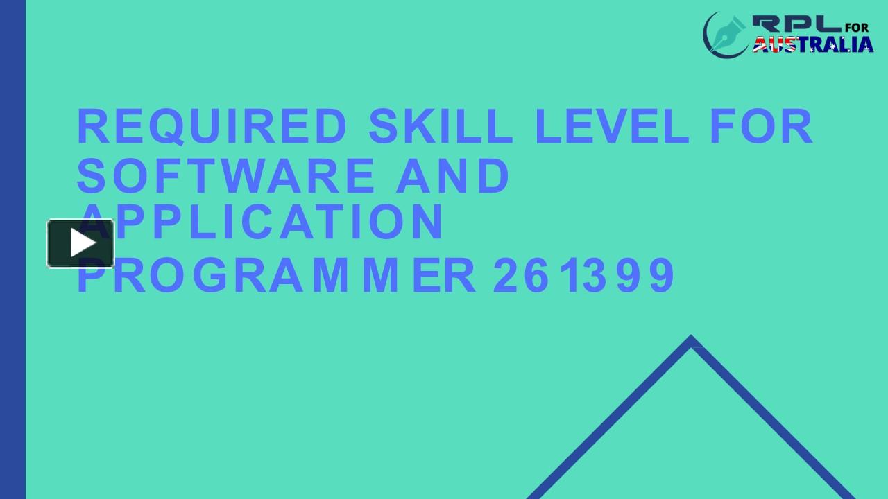 Required Skill Level For Software And Application Programmer 261399