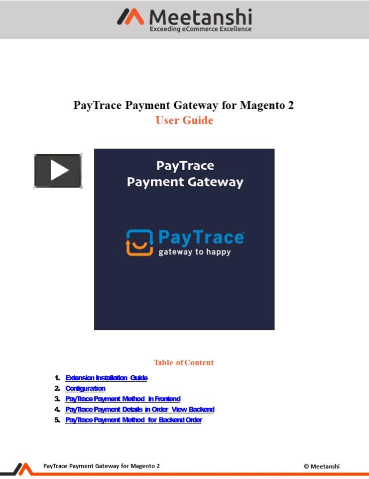 Magento 2 PayTrace Payment Gateway presentation | free to download