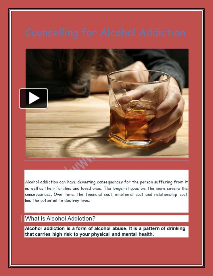 Counselling for Alcohol Addiction presentation | free to download