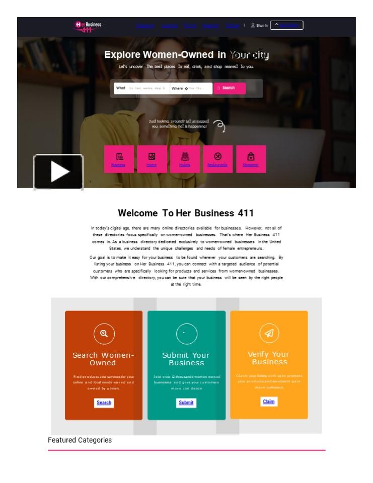 Women-Owned Businesses Directory - Her Business 411 presentation | free to download