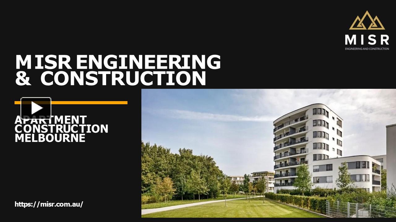 Unit Developers Melbourne | MISR Engineering & Construction | Australia presentation | free to ...