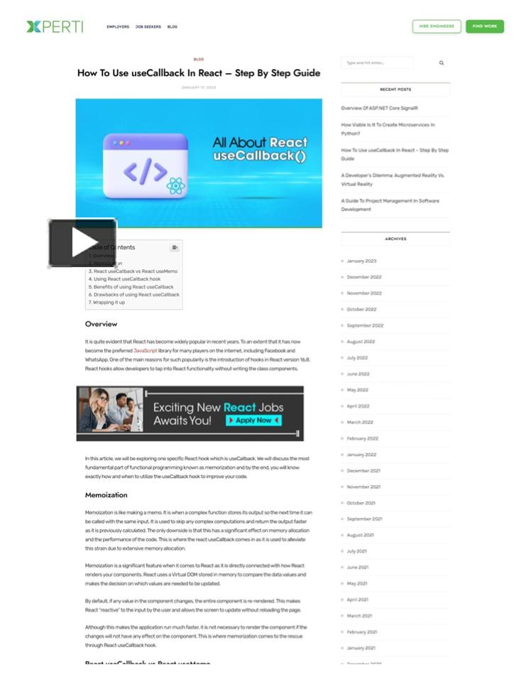 How To Use useCallback In React – Step By Step Guide presentation | free to download
