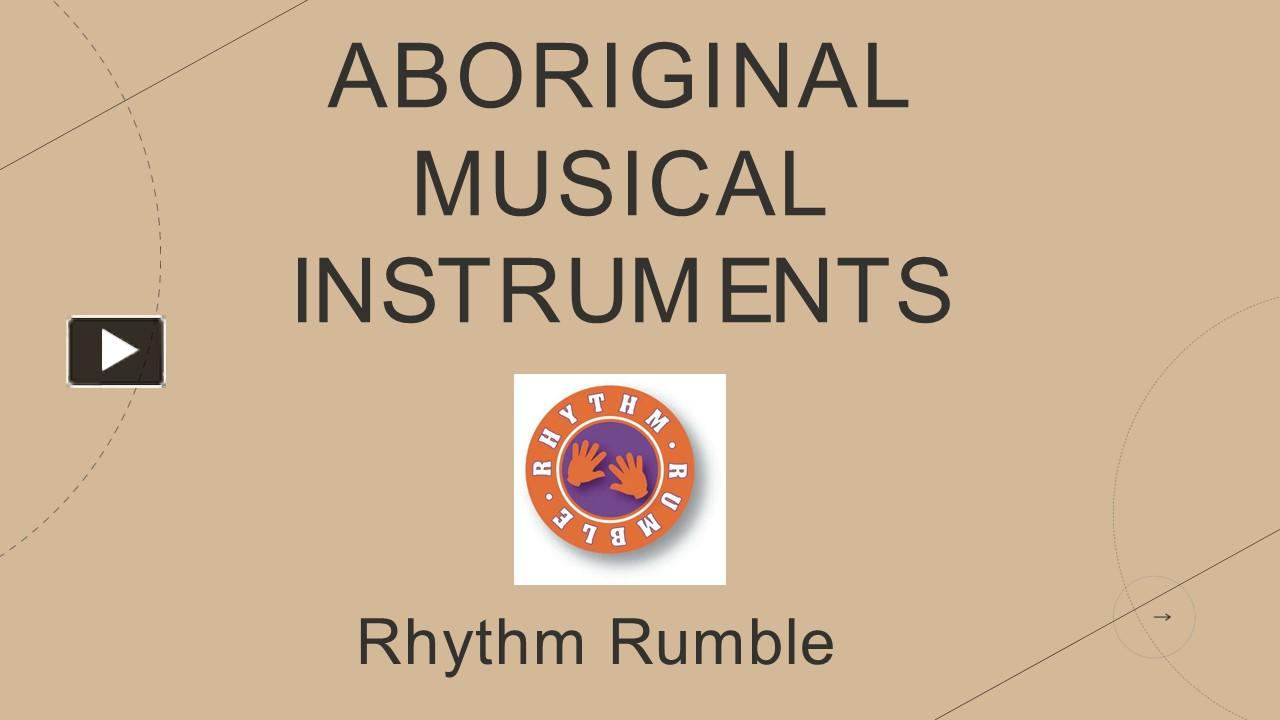 Aboriginal Musical Instruments presentation | free to download