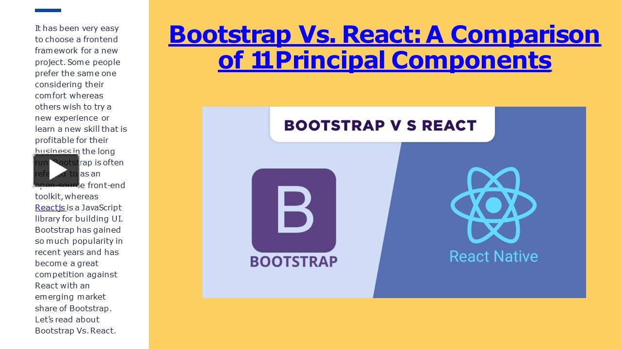 Ppt Difference Between Bootstrap And React A Complete Guide