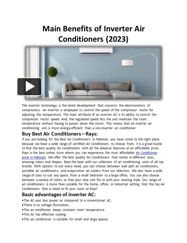 PPT – Main Benefits of Inverter Air Conditioners (2023) PowerPoint presentation | free to ...