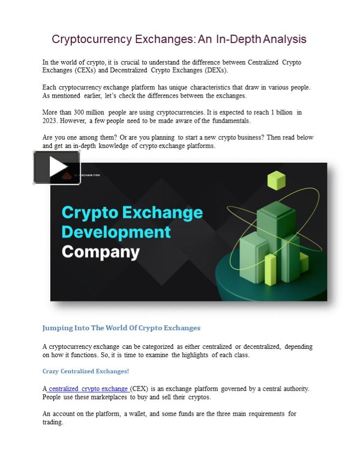 PPT – Cryptocurrency Exchanges: An In-Depth Analysis PowerPoint presentation | free to download ...