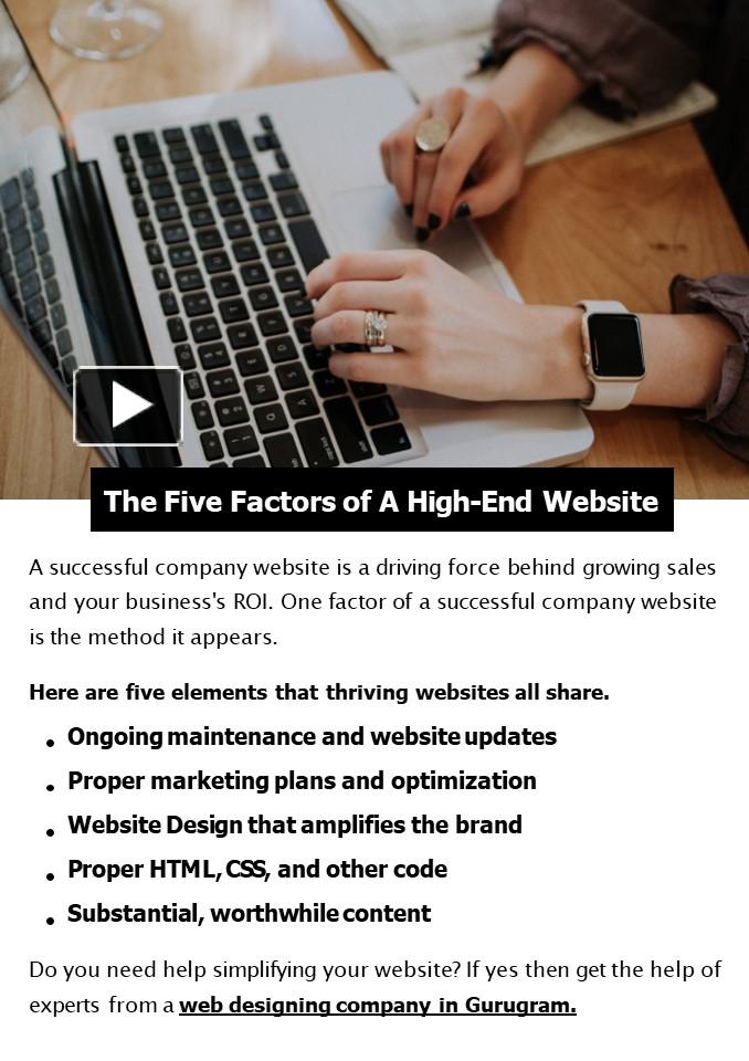PPT – The Five Factors of A High-End Website PowerPoint presentation | free to download - id ...