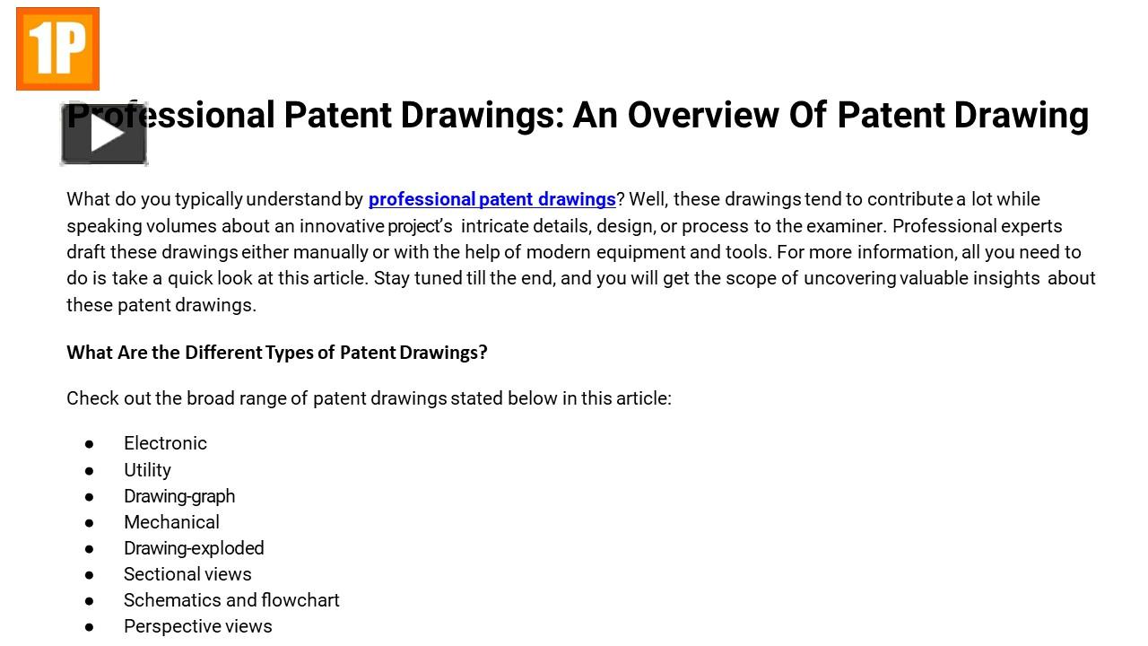 PPT – Professional Patent Drawings: An Overview Of Patent Drawing PowerPoint presentation | free ...